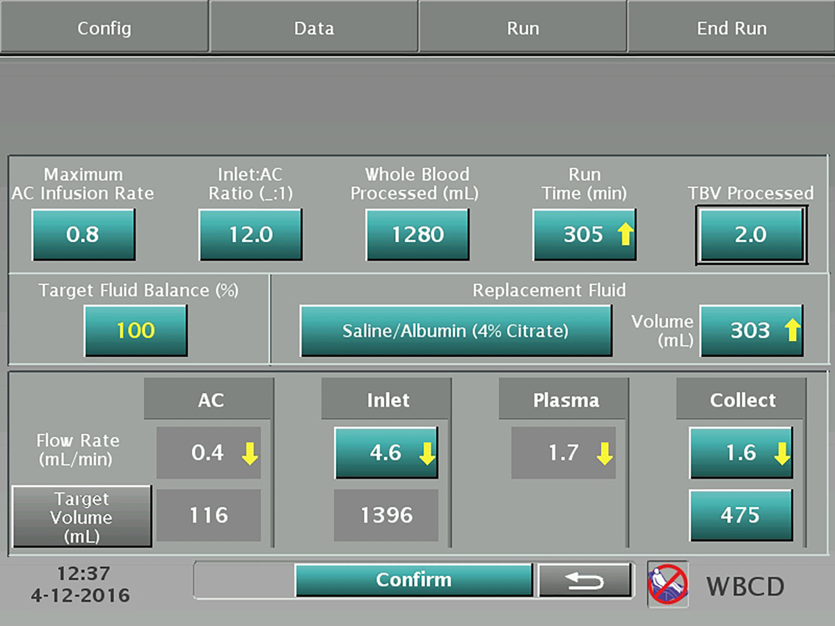 Spectra Optia Depletion Protocol